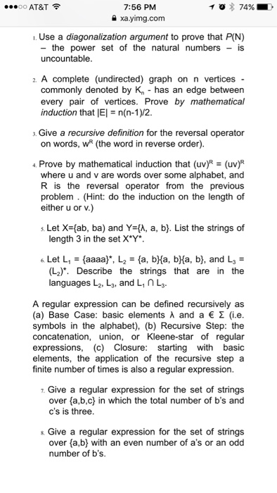 Solved Use A Diagonalization Argument To Prove That P N