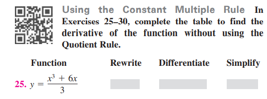 Solved Using the Constant Multiple Rule In Exercises 25–30, | Chegg.com
