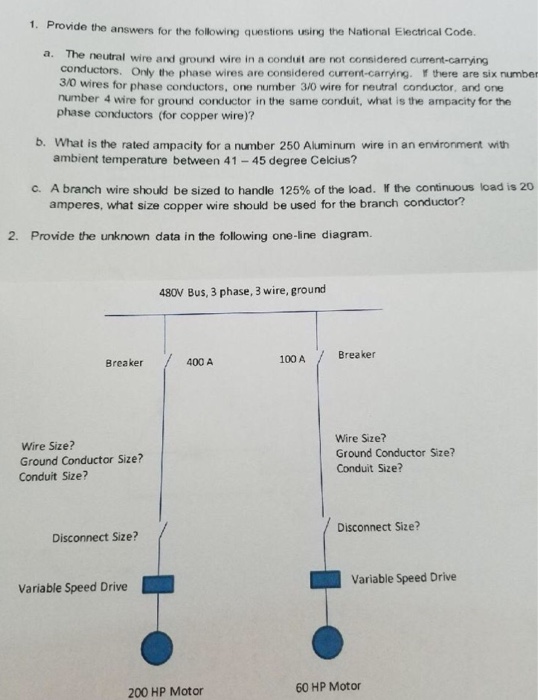 Solved 1. Provide the answers for the following questions | Chegg.com