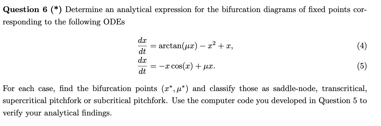 Solved Question 6(∗) Determine an analytical expression for | Chegg.com