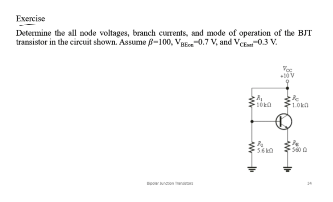 Solved Exercise Determine the all node voltages, branch | Chegg.com