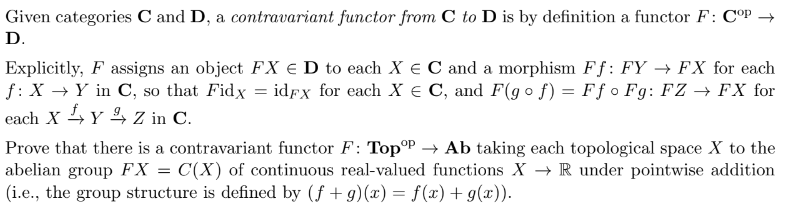 Solved Given categories C and D, a contravariant functor | Chegg.com