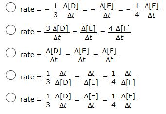 Solved For the following reaction, write expressions for the | Chegg.com