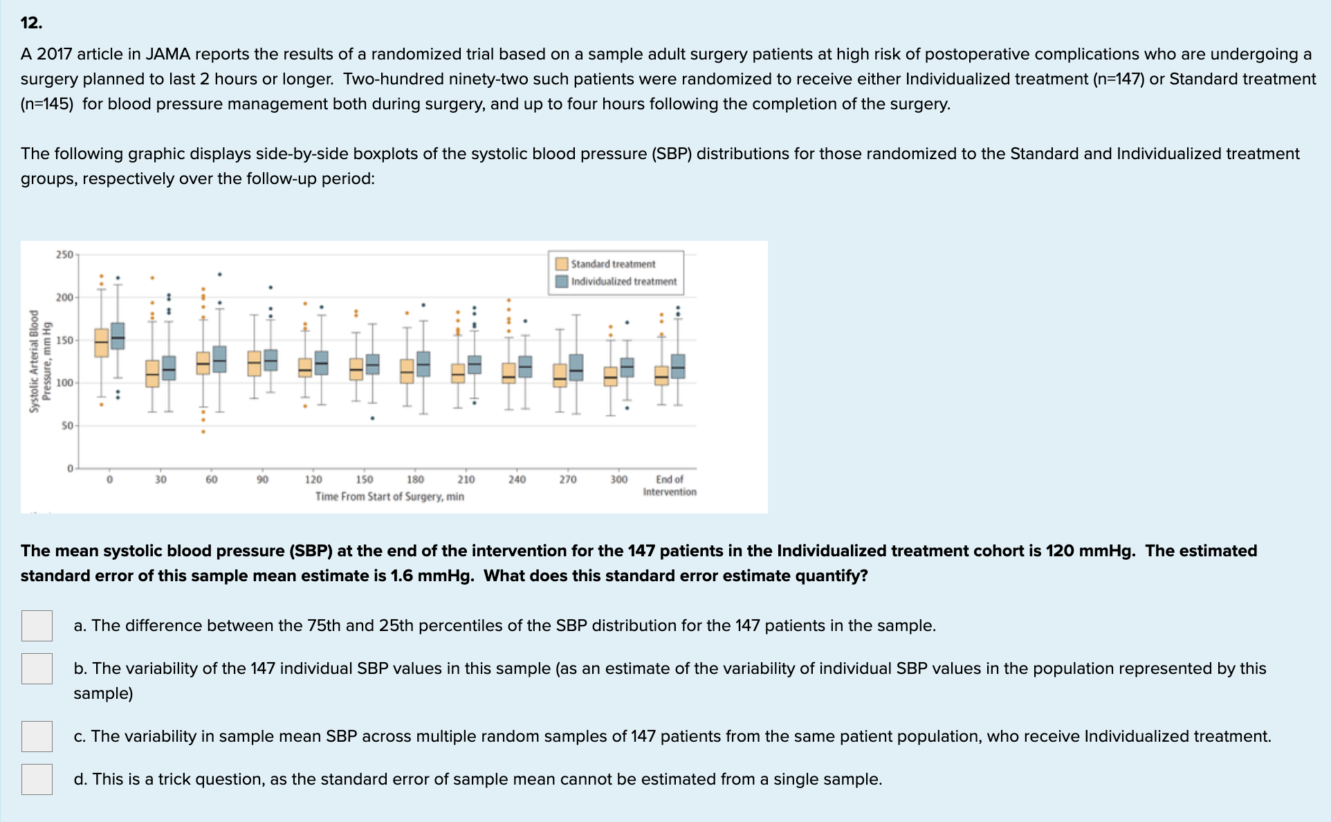 Solved A 2017 article in JAMA reports the results of a | Chegg.com
