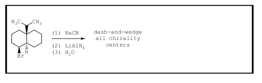 Solved H3CCH (1) NaCN dash-and-wedge all chirality centers | Chegg.com