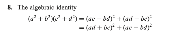 Solved 8. The algebraic identity | Chegg.com