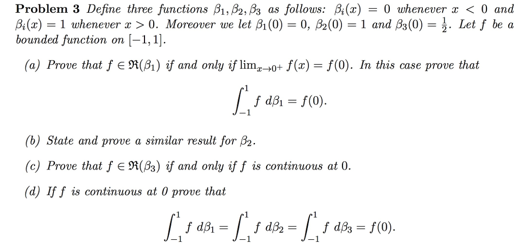 Problem 3 Define three functions B1,B2, B3 as | Chegg.com