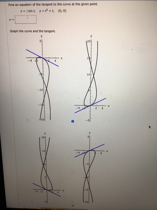 Solved Find an equation of the tangent to the curve at the | Chegg.com