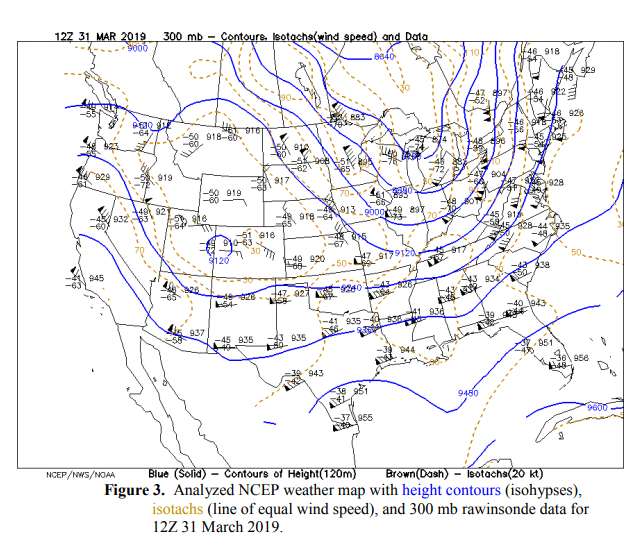 Solved Survey the Figure 3 map for wind speeds of 70 knots | Chegg.com