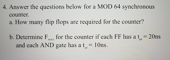 Solved A 10-bit counter has a 2.5 KHZ clock signal | Chegg.com