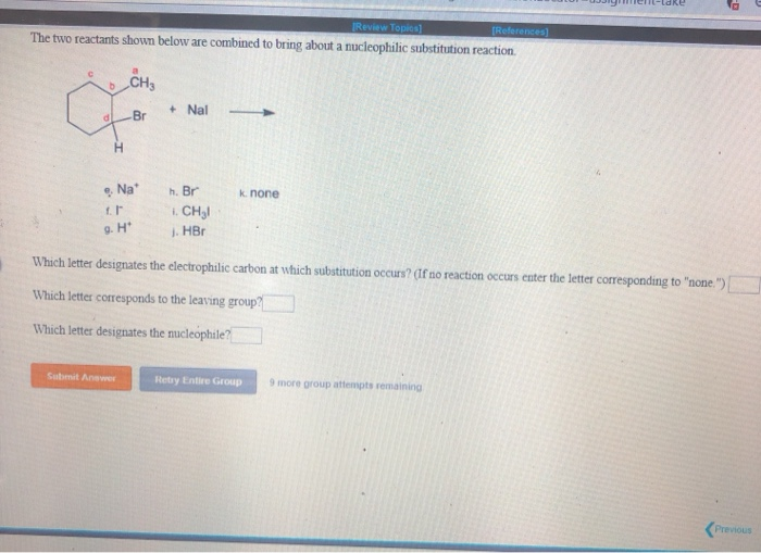 Solved Review Topics) [References] The two reactants shown | Chegg.com