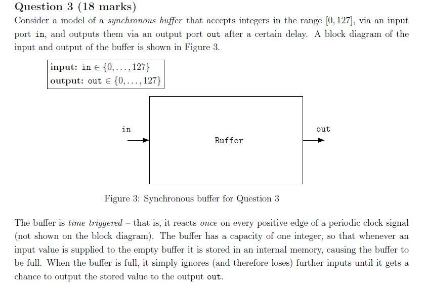 Question 3 (18 marks) Consider a model of a | Chegg.com
