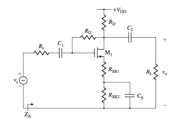 Q2: Design a common-source NMOS amplifier as shown in | Chegg.com