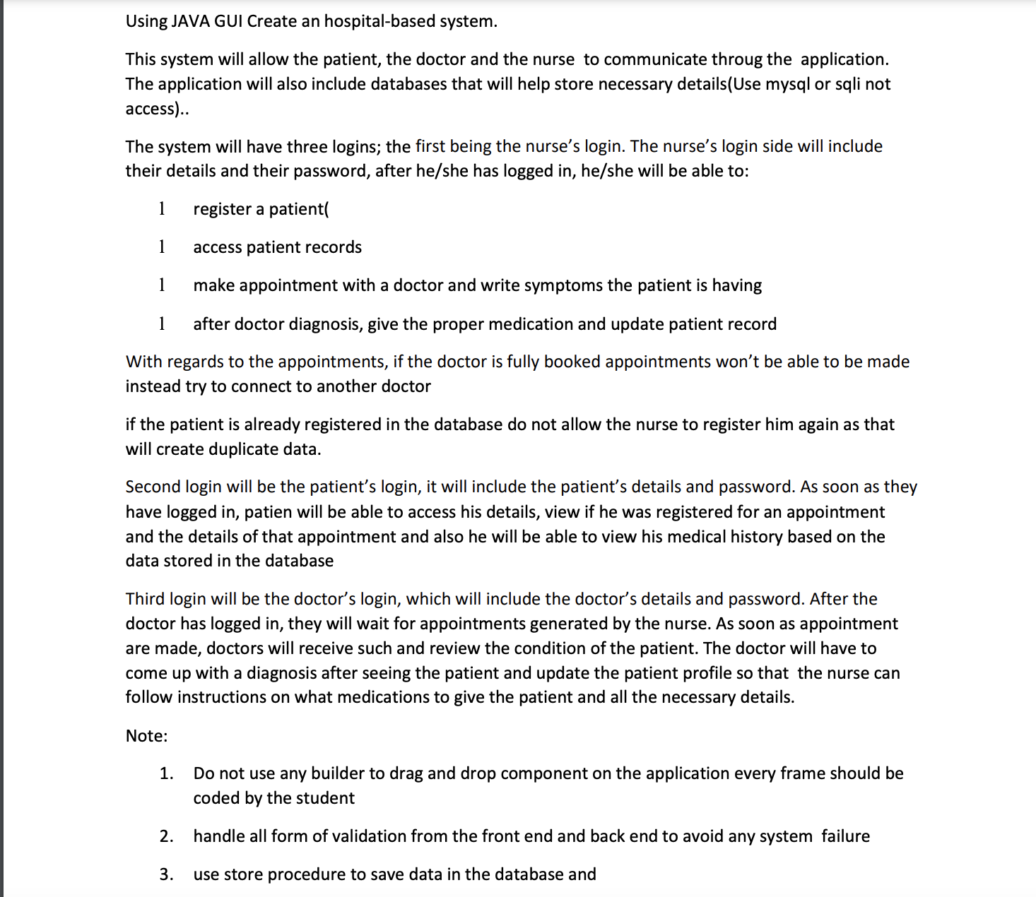 Solved PROGRAMMING 732 - JAVA Using JAVA GUI Create an | Chegg.com