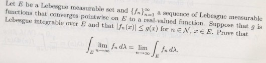 Solved Let E be a Lebesgue measurable set and {n} , a | Chegg.com