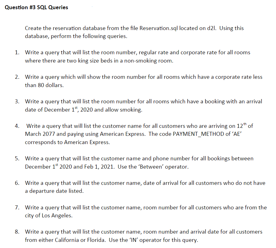 Solved reservation.sql --create database | Chegg.com
