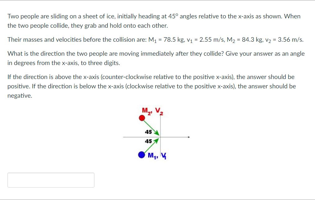 Solved Two people are sliding on a sheet of ice, initially | Chegg.com