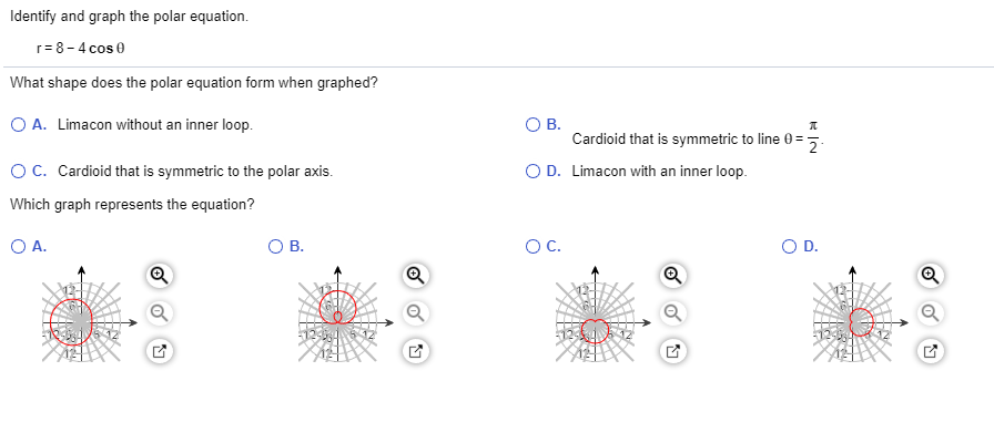 Solved Identify and graph the polar equation. What shape | Chegg.com