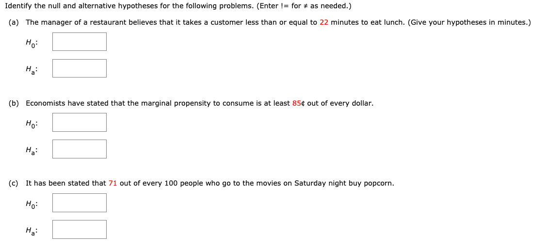 Solved Identify the null and alternative hypotheses for the | Chegg.com