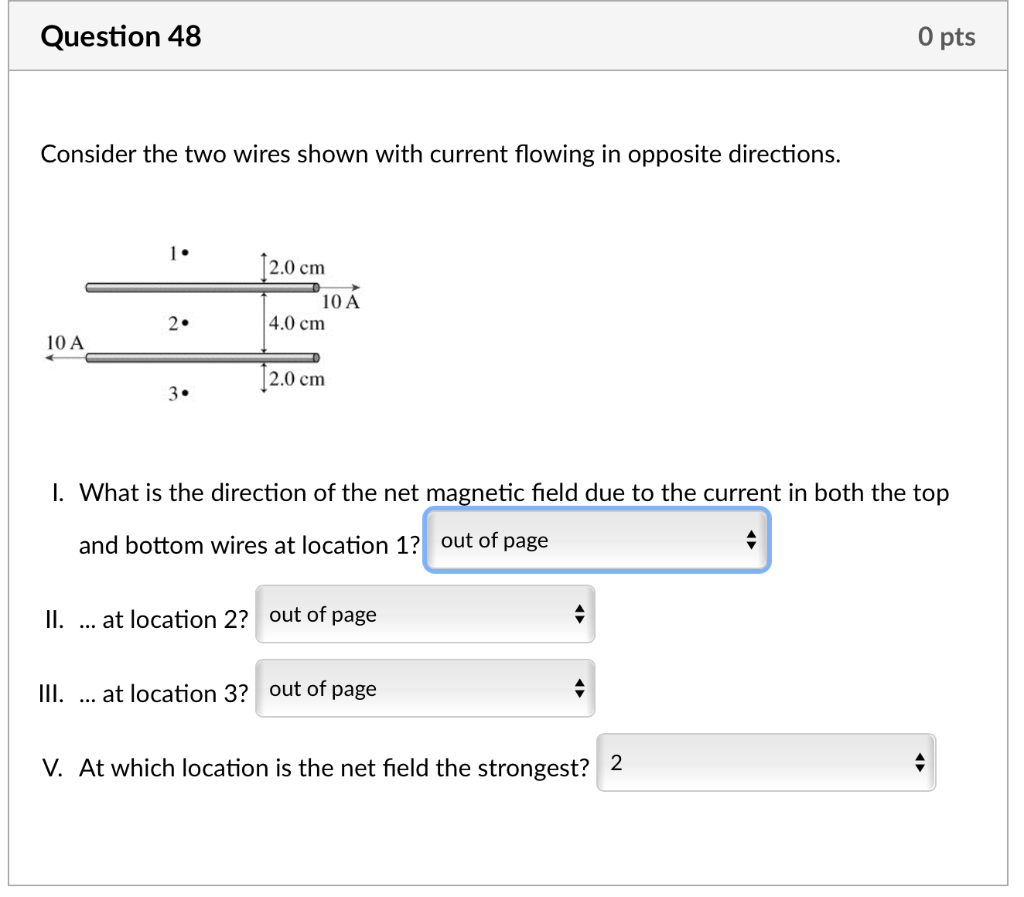 Solved Question 48 O pts Consider the two wires shown with | Chegg.com