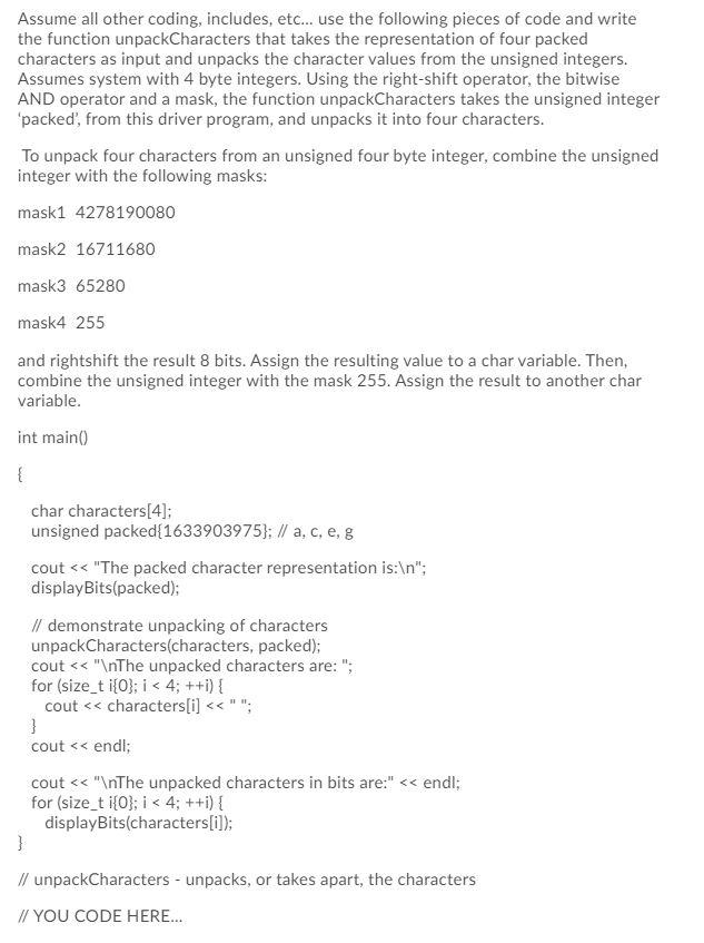 Solved Assume all other coding, includes, etc... use the | Chegg.com