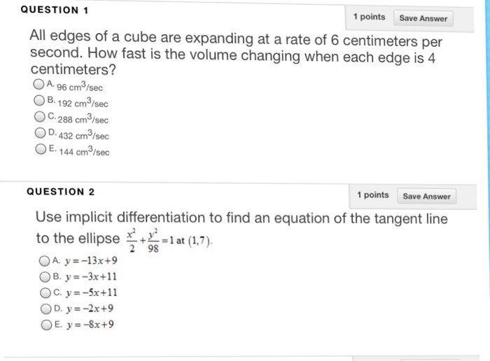 Solved All edges of a cube are expanding at a rate of 6 | Chegg.com