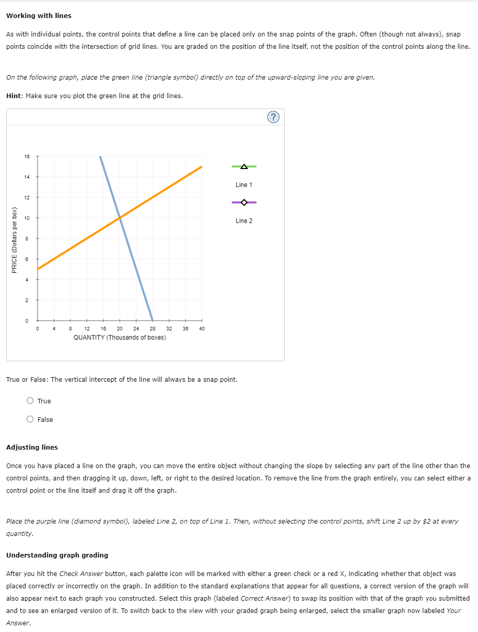6. The graphs tool Using Aplia graphs Some questions | Chegg.com