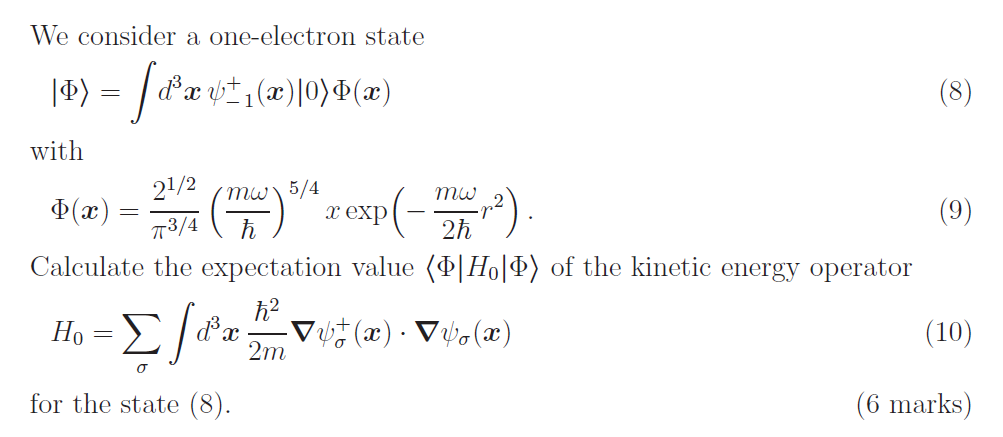 Solved We consider a one-electron state | Chegg.com