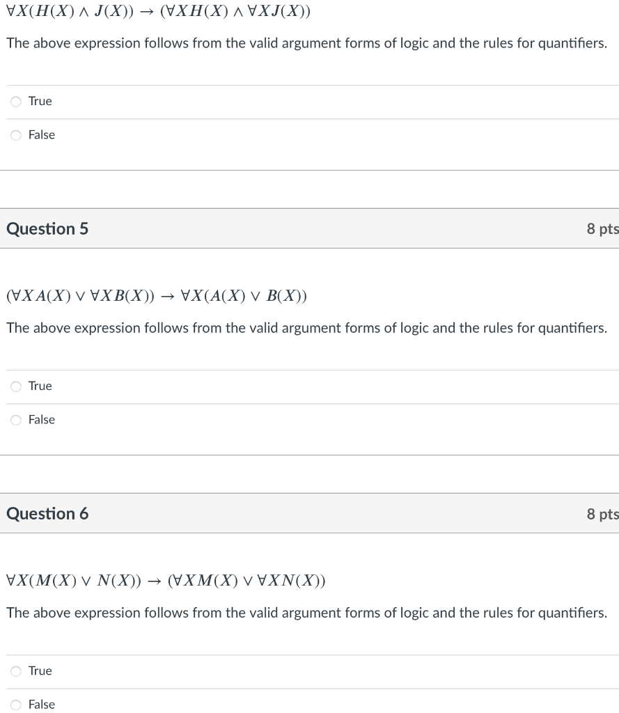 Solved VX(H(X) A J(X)) (WXH(X) A VXJ(X)) The above | Chegg.com