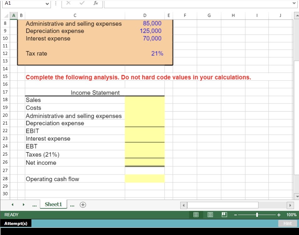 Complete the following analysis. Do not hard code | Chegg.com