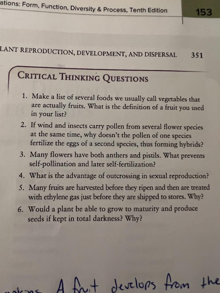 Solved CRITICAL THINKING QUESTIONS 1. Make a list of several | Chegg.com