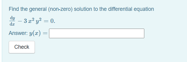 Solved Find the general (non-zero) solution to the | Chegg.com