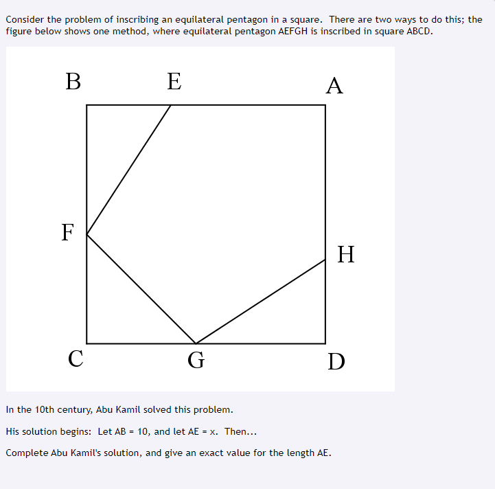 Solved Consider the problem of inscribing an equilateral | Chegg.com