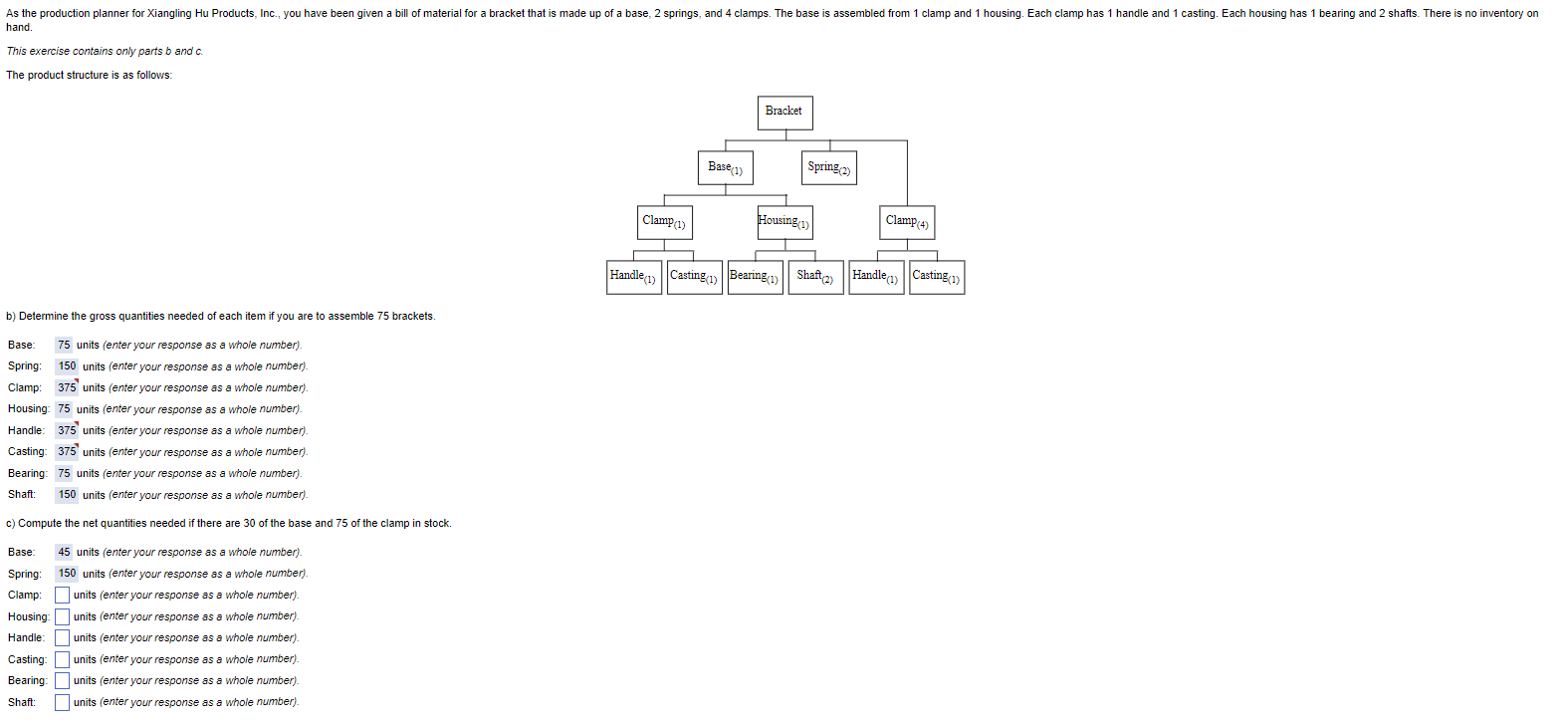 Solved hand.This exercise contains only parts b ﻿and c.The | Chegg.com