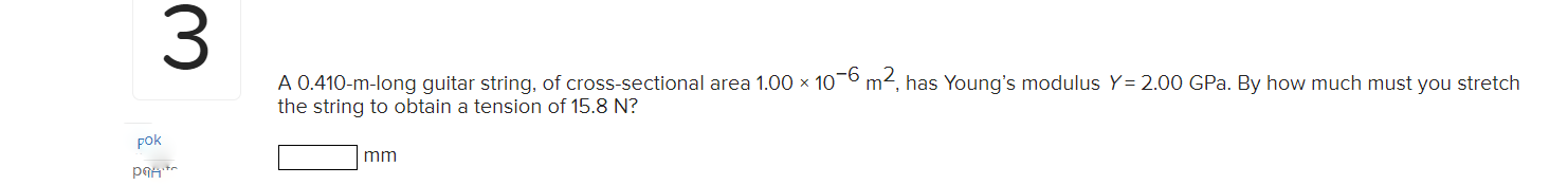 Solved A 0.410-m-long guitar string, of cross-sectional area | Chegg.com