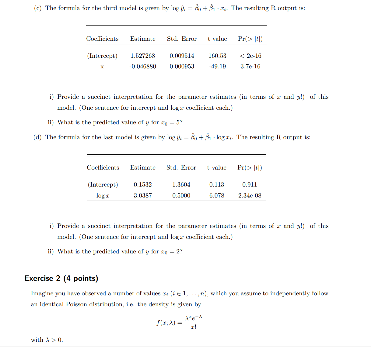 Solved You are presented with four different datasets. For | Chegg.com
