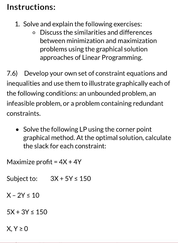 Solved Instructions: 1. Solve and explain the following | Chegg.com