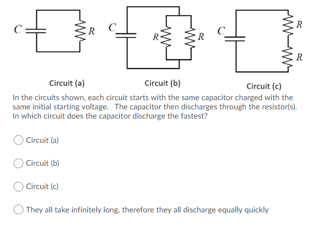 Solved R R C R R Circuit (a) Circuit (b) Circuit (c) In the | Chegg.com