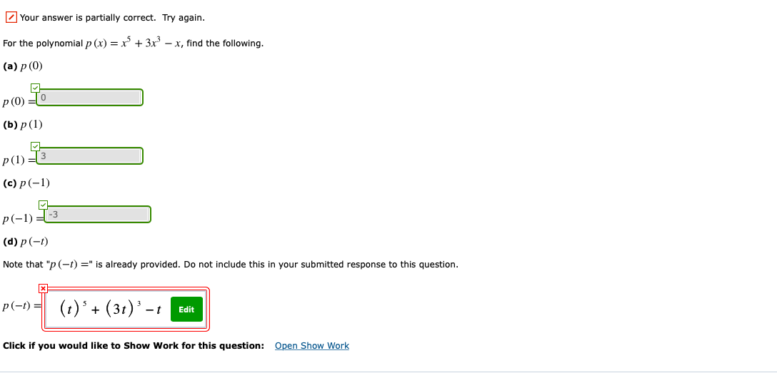 Solved Your Answer Is Partially Correct Try Again For The