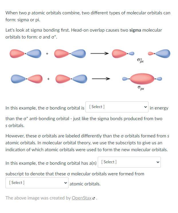 Solved When Two S Atomic Orbitals Combine Two Sigma