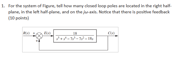 Solved 1. For the system of Figure, tell how many closed | Chegg.com