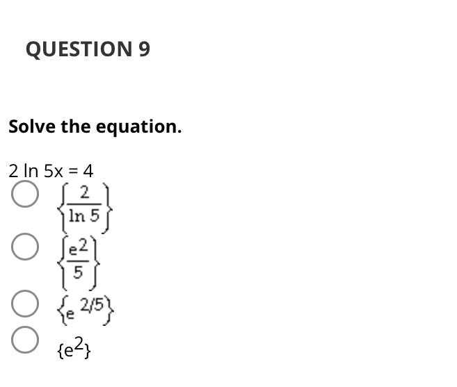 Solved Question 9 Solve The Equation Begin Array R 6664