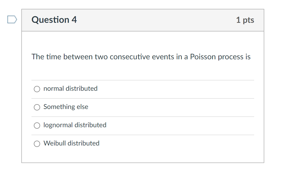 Solved The time between two consecutive events in a Poisson | Chegg.com