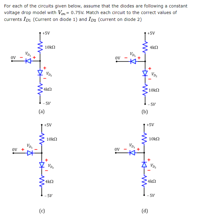 Solved For each of the circuits given below, assume that the | Chegg.com