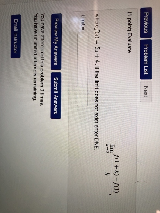 Solved Previous Problem ListNext (1 point) Use factoring to | Chegg.com