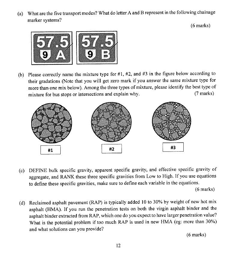 Solved (a) What are the five transport modes? What do letter | Chegg.com