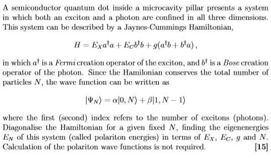 Solved A semiconductor quantum dot inside a microcavity | Chegg.com
