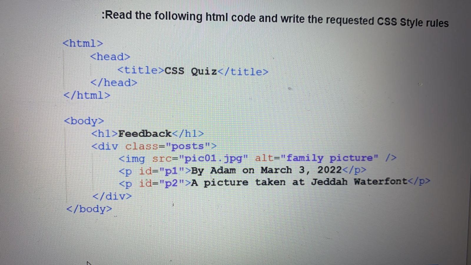 Solved 1- Add underline to the first paragrph when the | Chegg.com