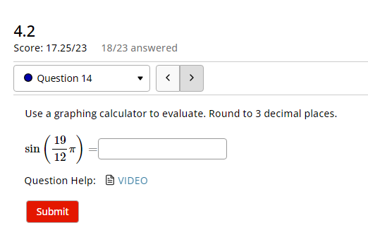 Solved Use a graphing calculator to evaluate. Round to 3 | Chegg.com