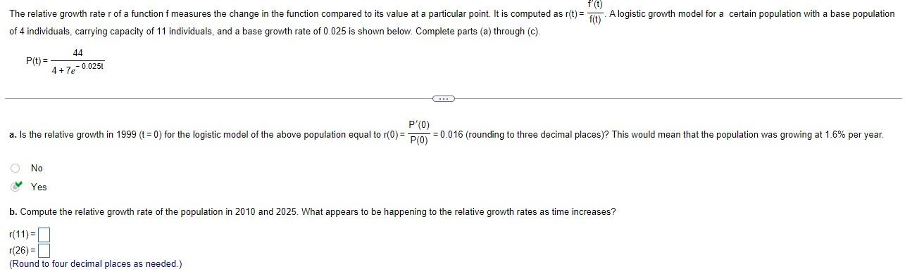 Solved The relative growth rate r of a function f measures | Chegg.com